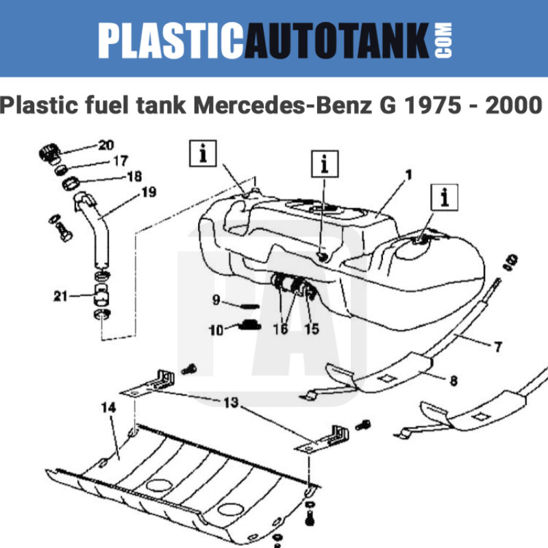 Plastic fuel tank - Mercedes-Benz G-Class - Petrol (1975-2001 ...